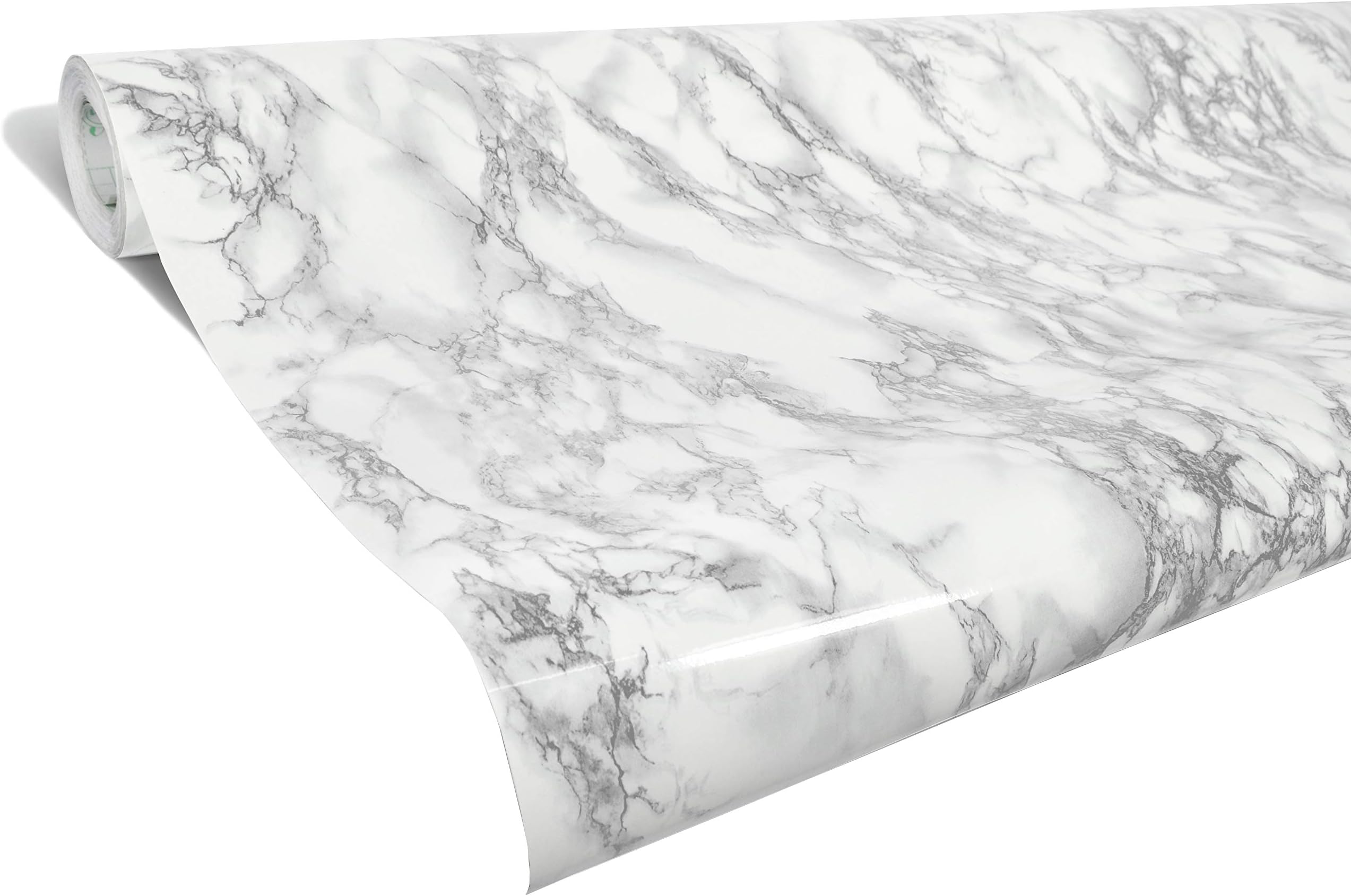 Amazon.com: VViViD Slanted Carrara White Marble Natural Texture ...