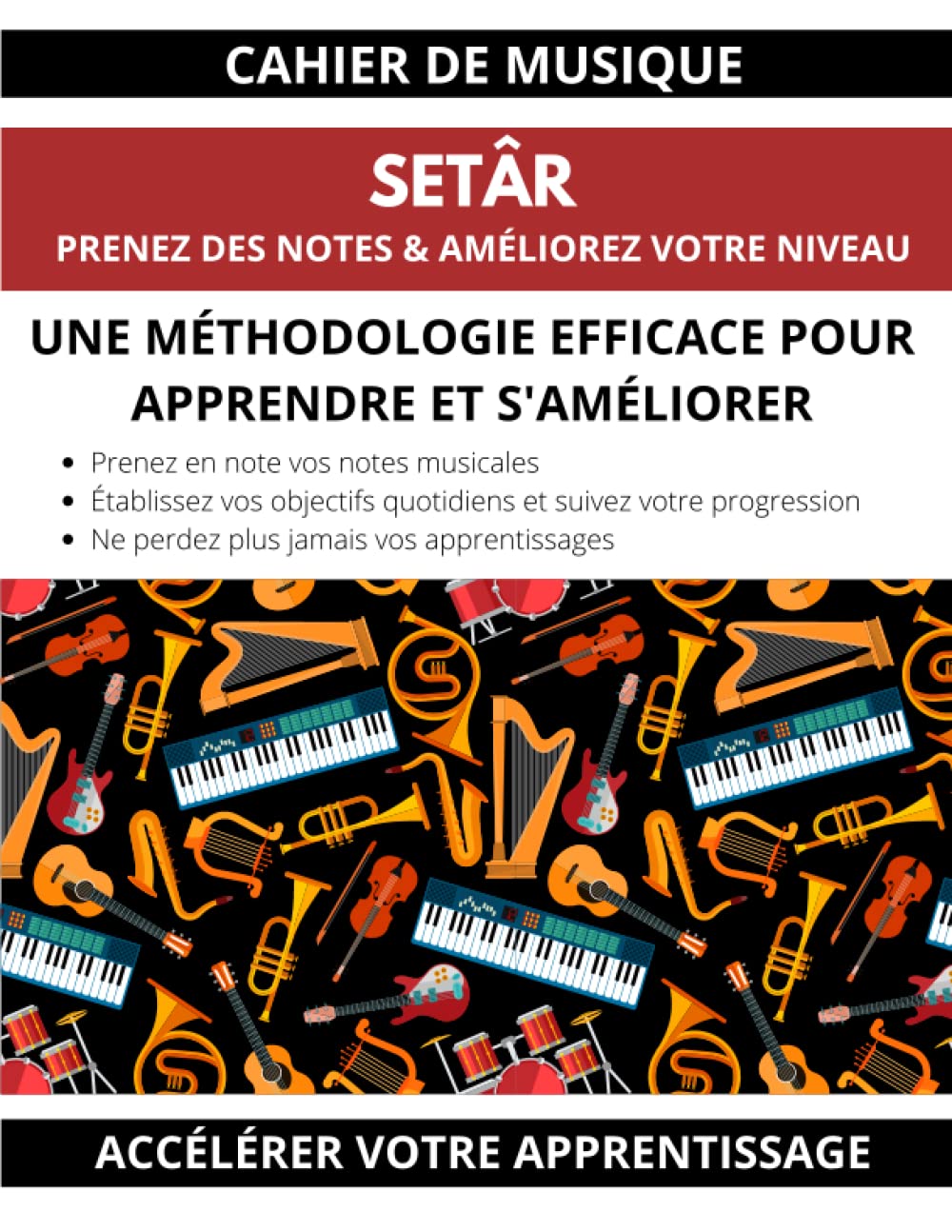 Buy Cahier de musique setâr prenez des notes & améliorez votre niveau ...