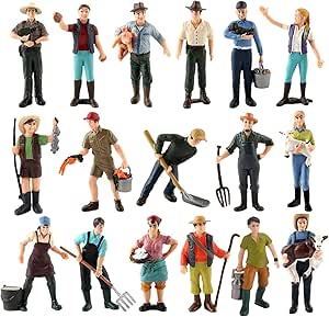 Farmer People Figures | Realistic Farmer People Model Figures Toy ...