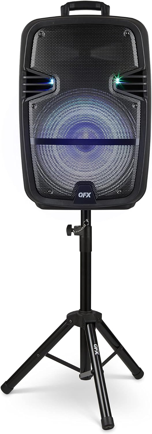 Amazon.com: QFX PBX-616SM 15" Bluetooth Rechargeable Speaker with LED ...