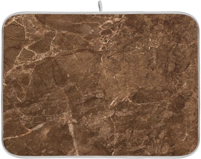 Amazon.com: Brown Marble Texture Absorbent Dishes Drainer/Rack Mat for ...