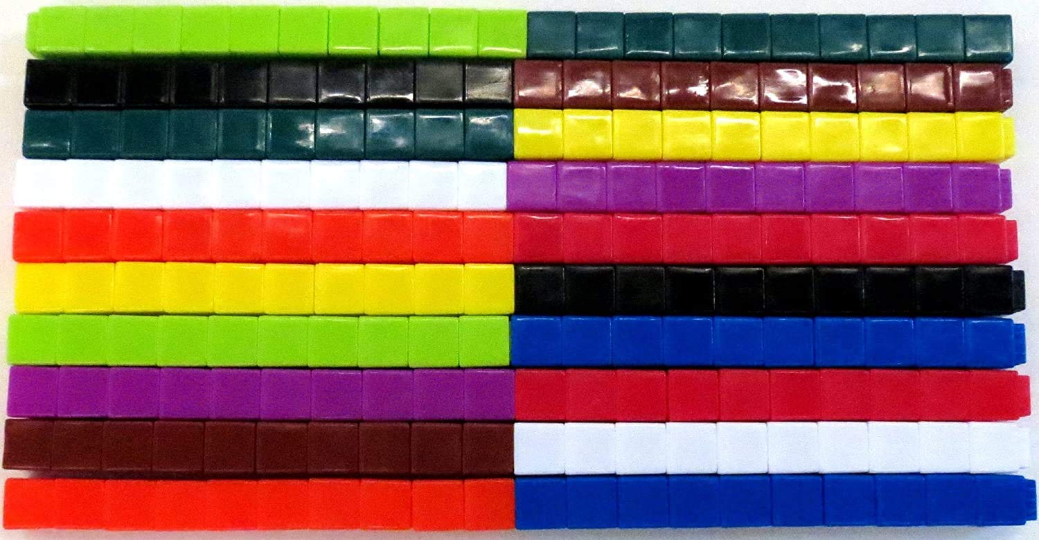 Hand2mind Interlocking Unilink Math Linking Cubes Plastic Cubes Color Sorting Connecting
