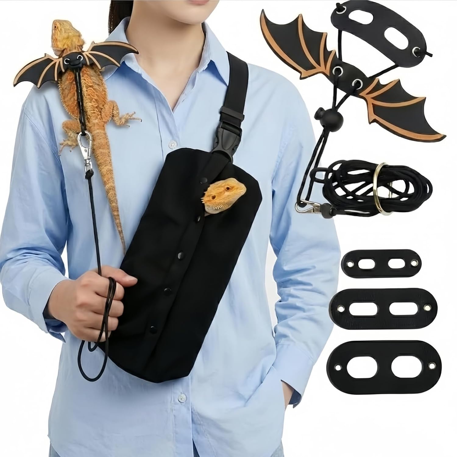 Amazon.com: Bearded Dragon Carrier Sling & Leash Harness Set ...