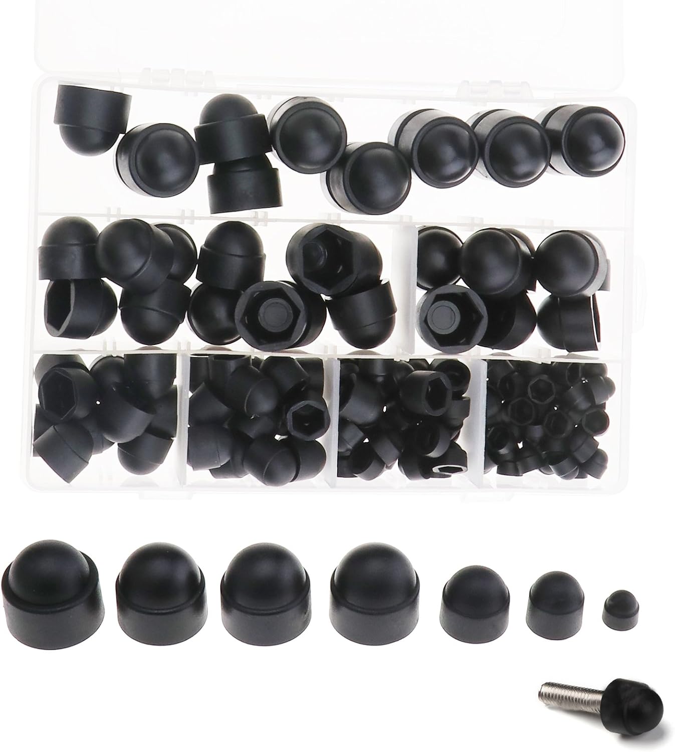 Micro Trader Nut and Bolt Covers 145Pcs M4 - M12 Plastic Dome Hex ...