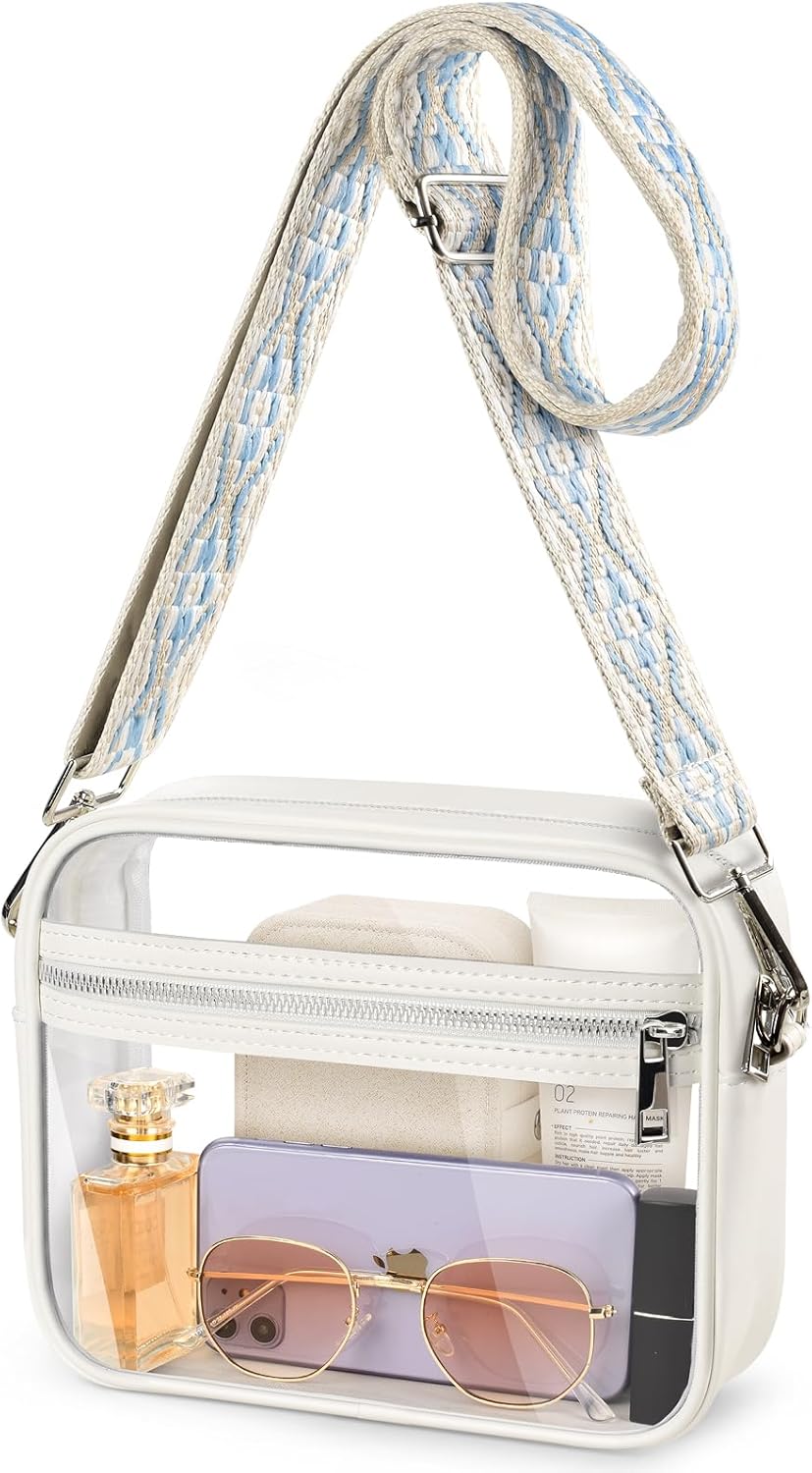 Amazon.com: GEAMSAM Clear Bag Stadium Approved - Clear Purses for Women Stadium Crossbody ...