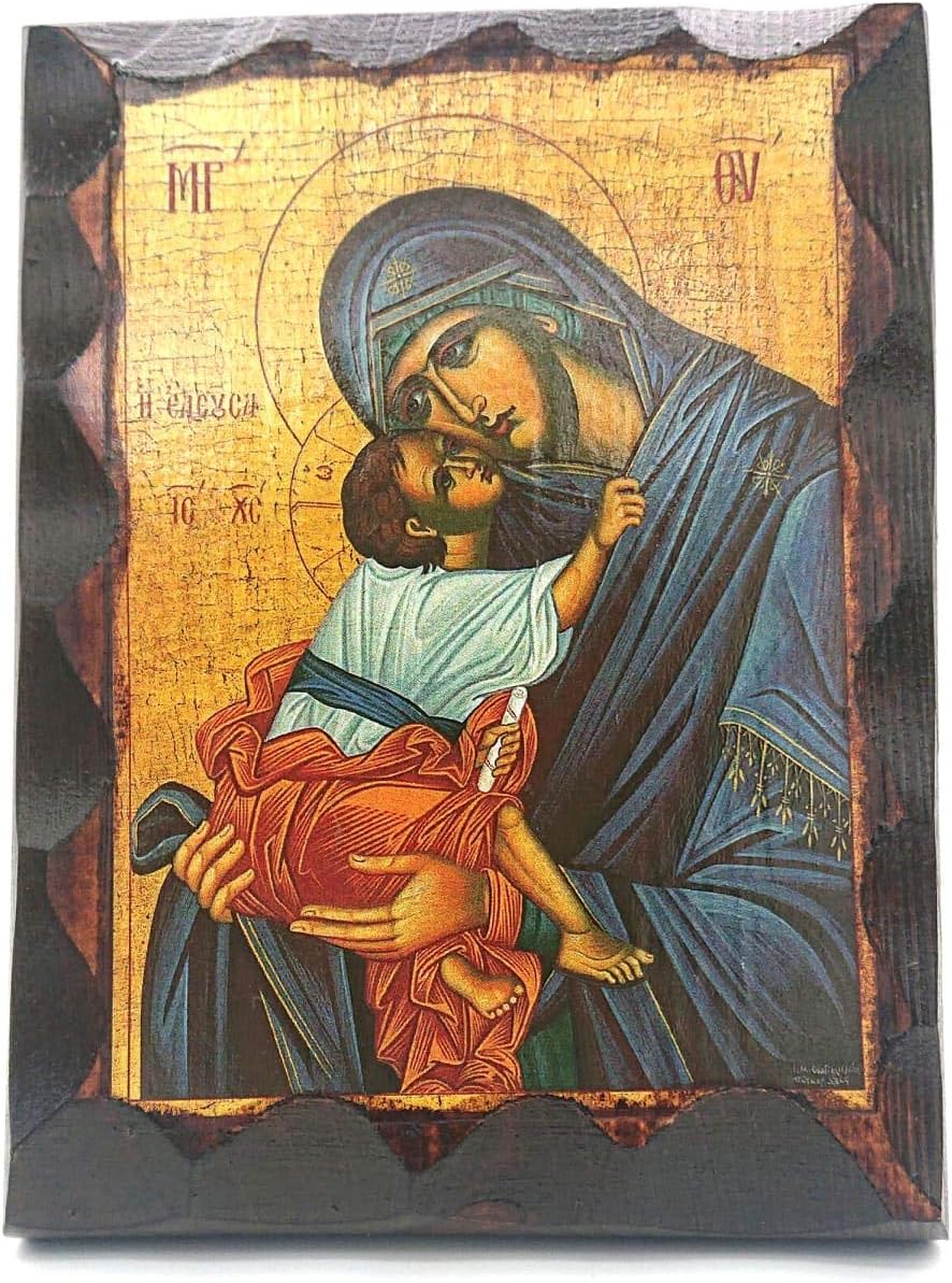 Amazon.com: Blessed Wooden Greek Christian Orthodox Handmade Icon ...
