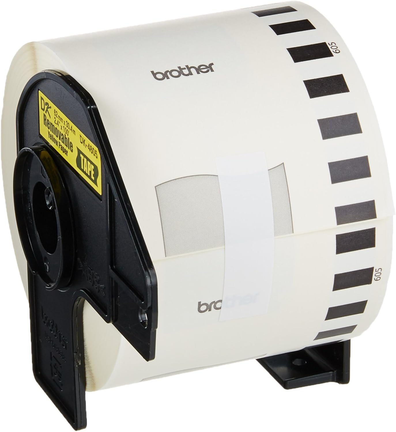 Amazon.com : Brother Printer DK4605 Black On Yellow Label for QL-500 QL ...