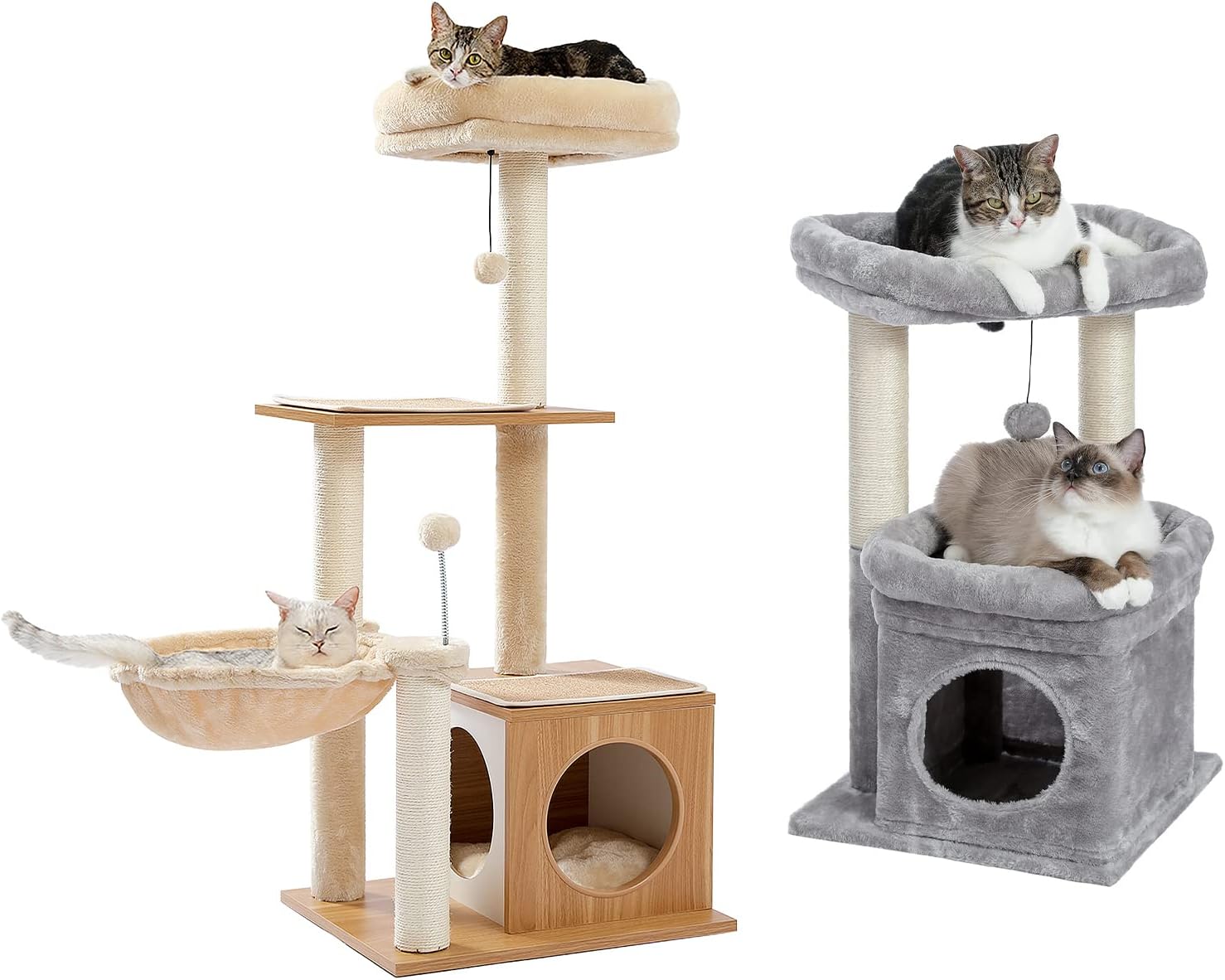 Amazon.com : PEUQLTI Cat Activity Trees Bundle for Indoor Cats : Pet ...