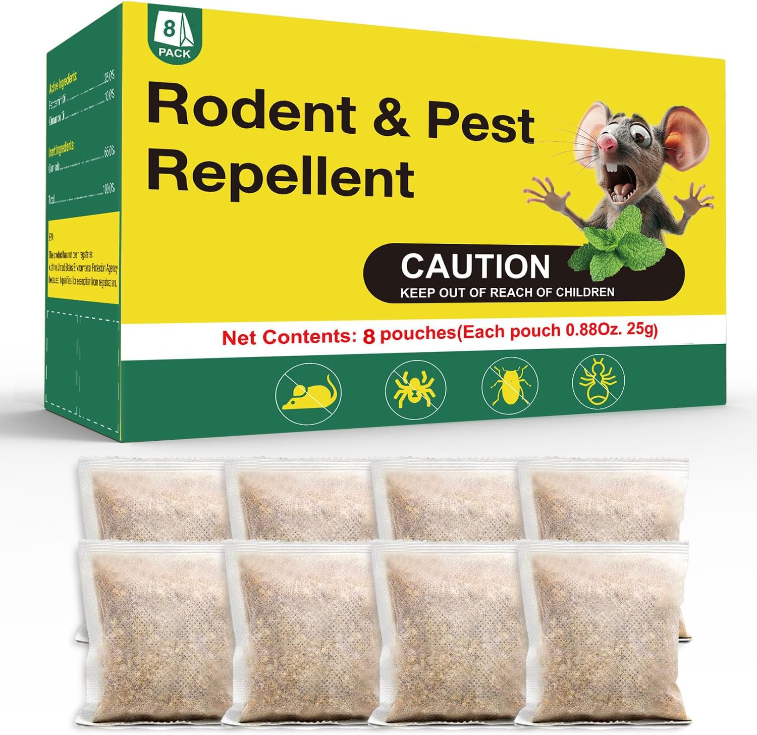 Amazon.com: 30 Pouches Rodent Mouse Repellent, Natural Mice Deterrent ...