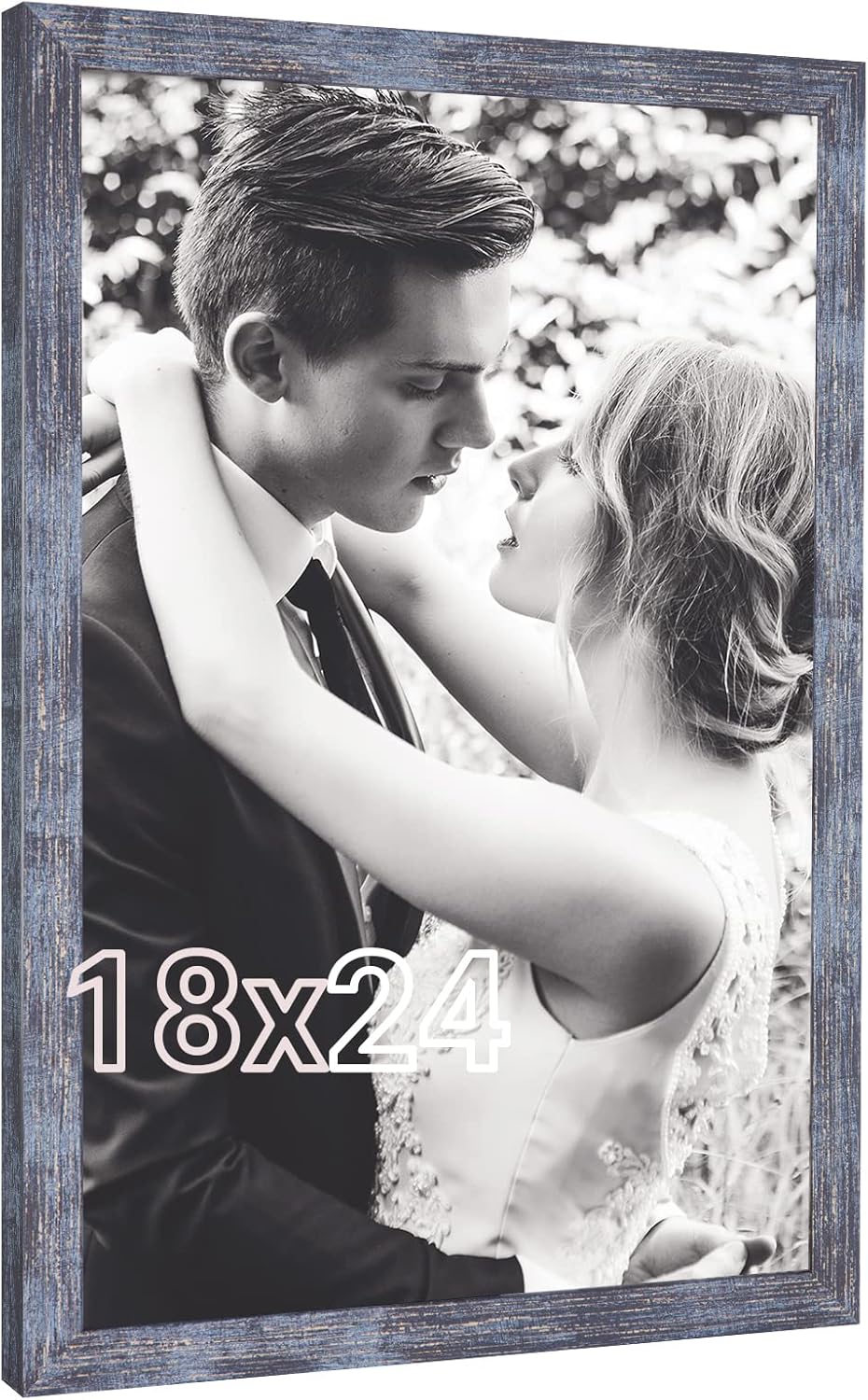 Amazon.com - 18x24 Frame Rustic Blue, Natural 24x18 Poster Frame, Navy ...