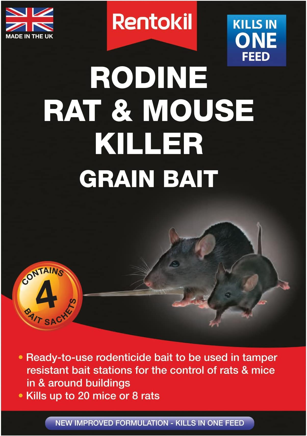 Deadfast 20300393 Mouse and Rat Killer Plus Poison, 15 Sachets - Green ...