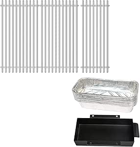 Amazon.com : Uniflasy Cooking Grates and Catch Pan with Aluminum Liner ...