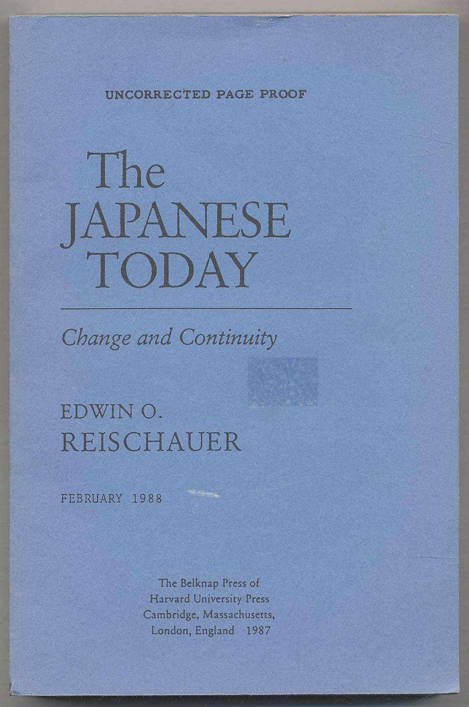 The Japanese Today: Change and Continuity: REISCHAUER, Edwin O.: Amazon ...