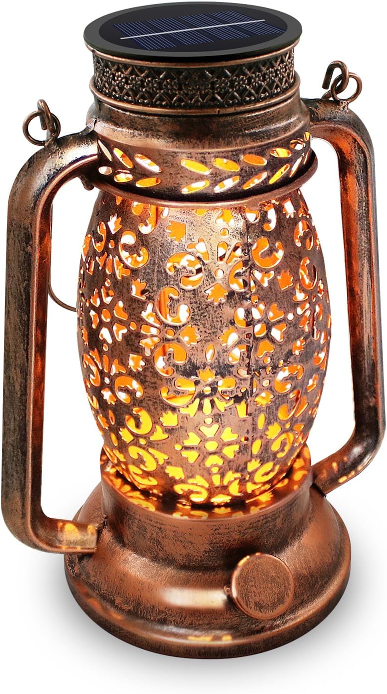 Amazon.com: Solar Lantern Outdoor Hanging Solar Lights, Vintage ...