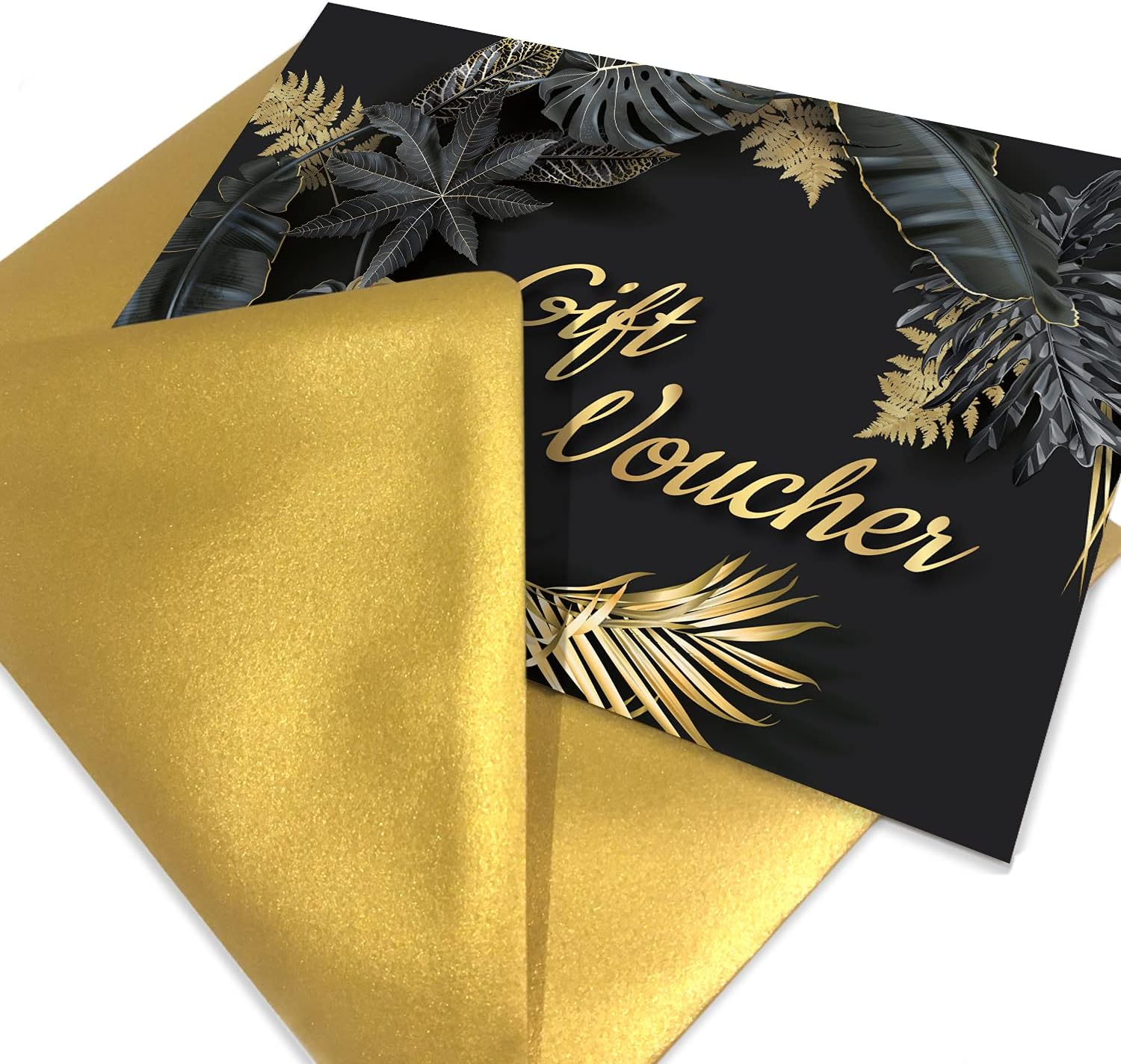 20 x Blank Gift Vouchers & Envelopes - Double Sided Abstract Rose Gold ...