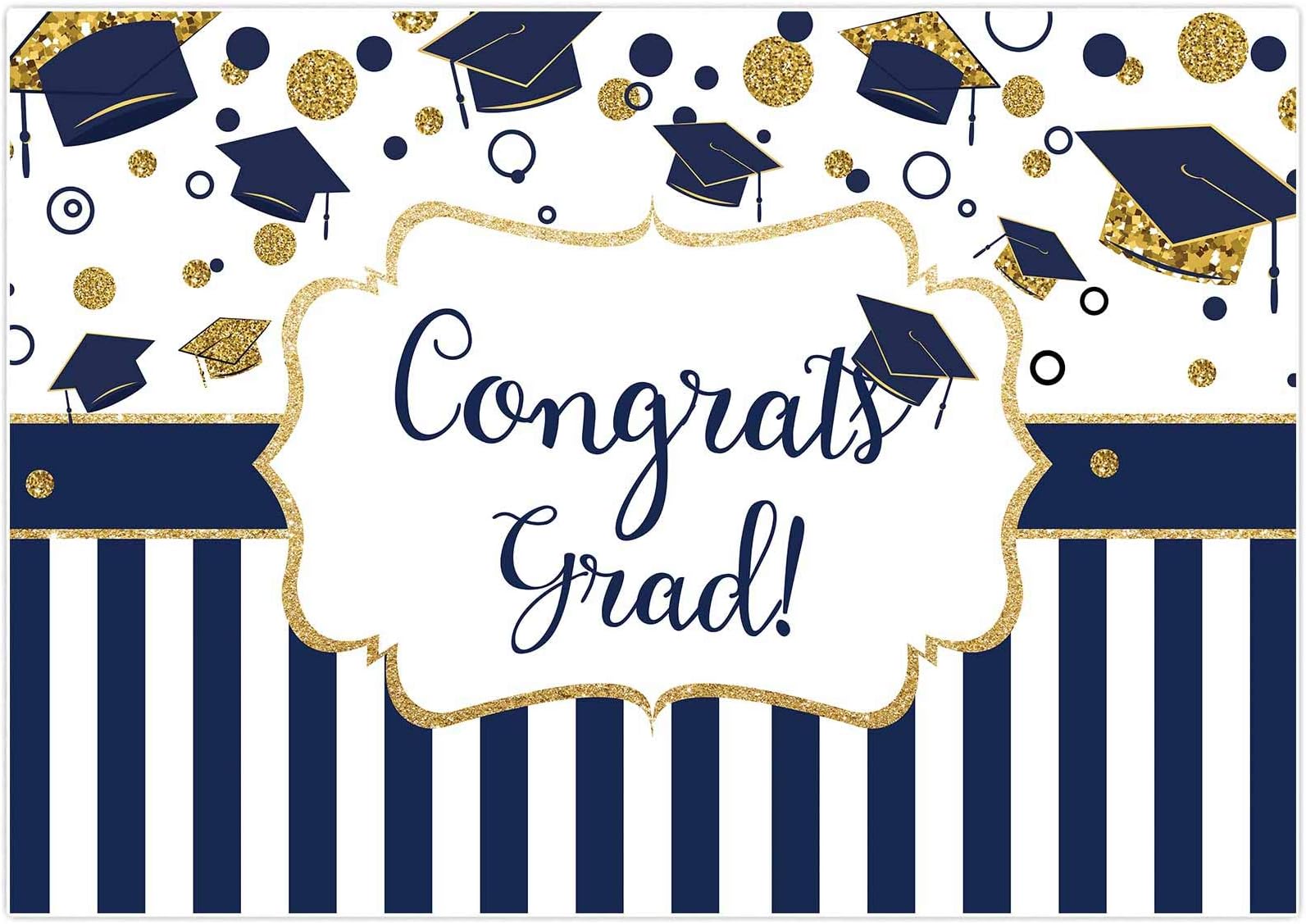 Amazon.com : Ufeela Neon Graduation Backdrop 7Wx5H Feet Fabric ...