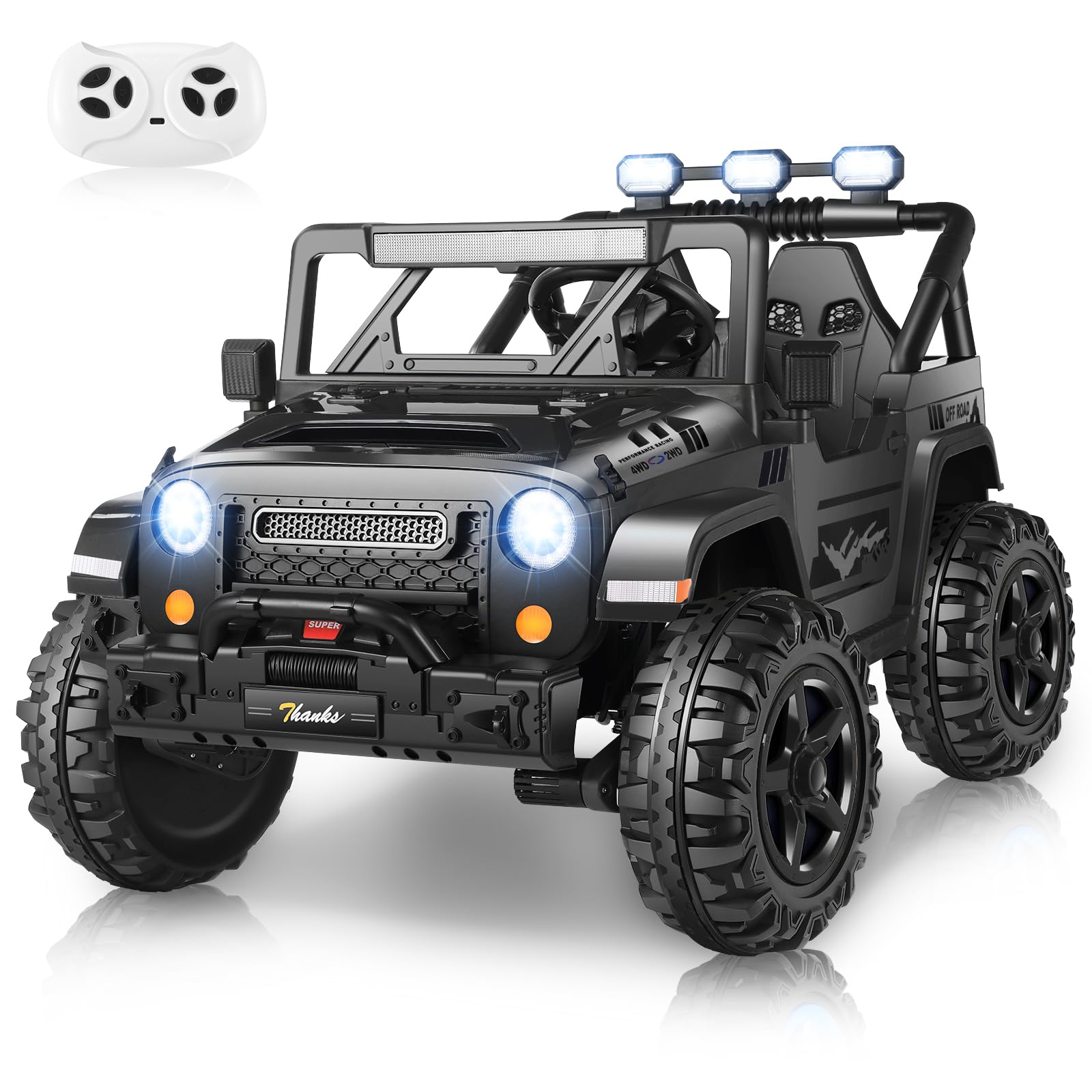 Amazon.com: Hikole 24V 4x4 Ride on Toys for Big Kids - 4WD/2WD Switchable 2 Seater Power Car ...
