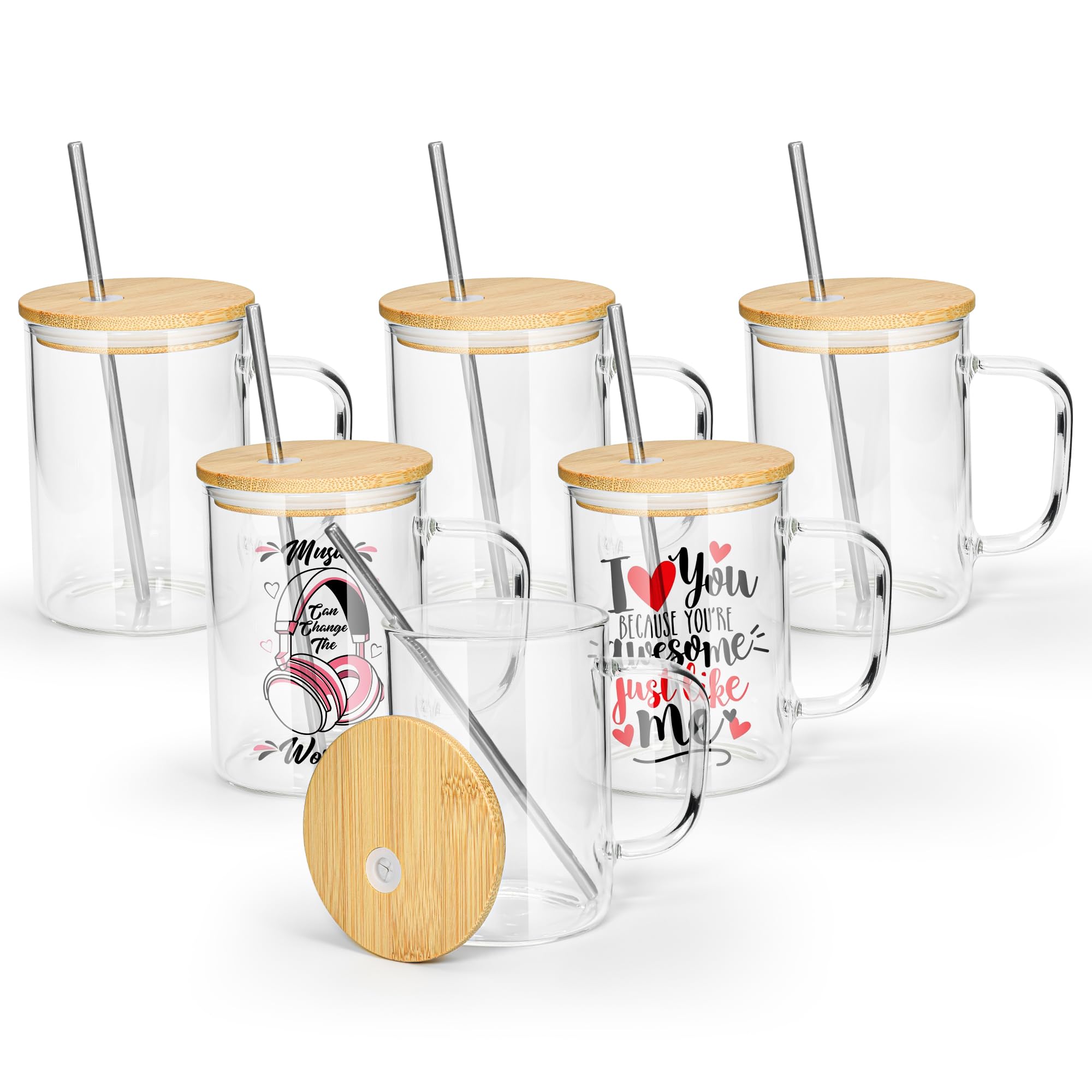 Snapklik.com : AGH 6 Pack Sublimation Glass Cups