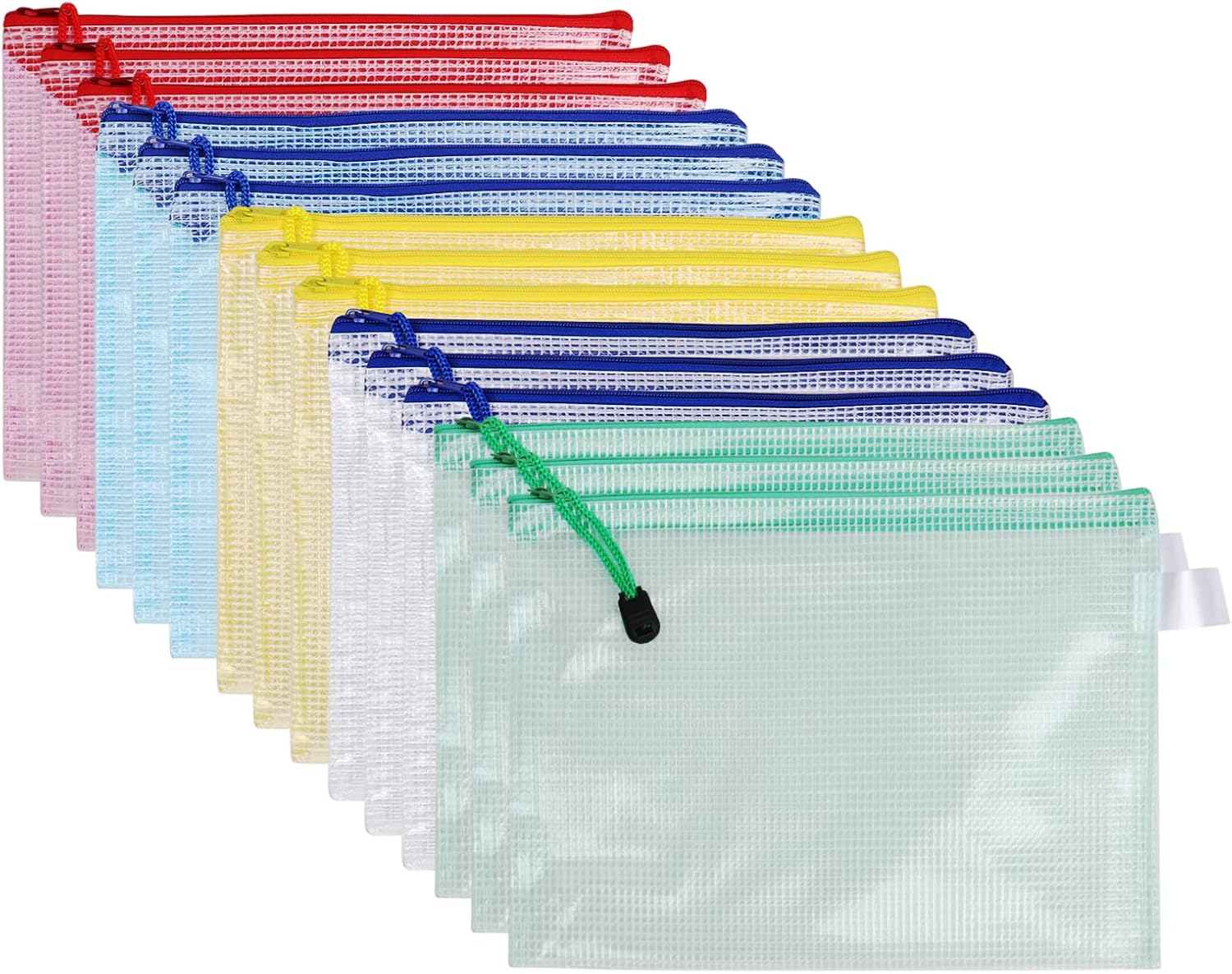 15PCS Plastic Wallets Folders A5 Zip Lock Bags Zipped Wallet, Clear ...
