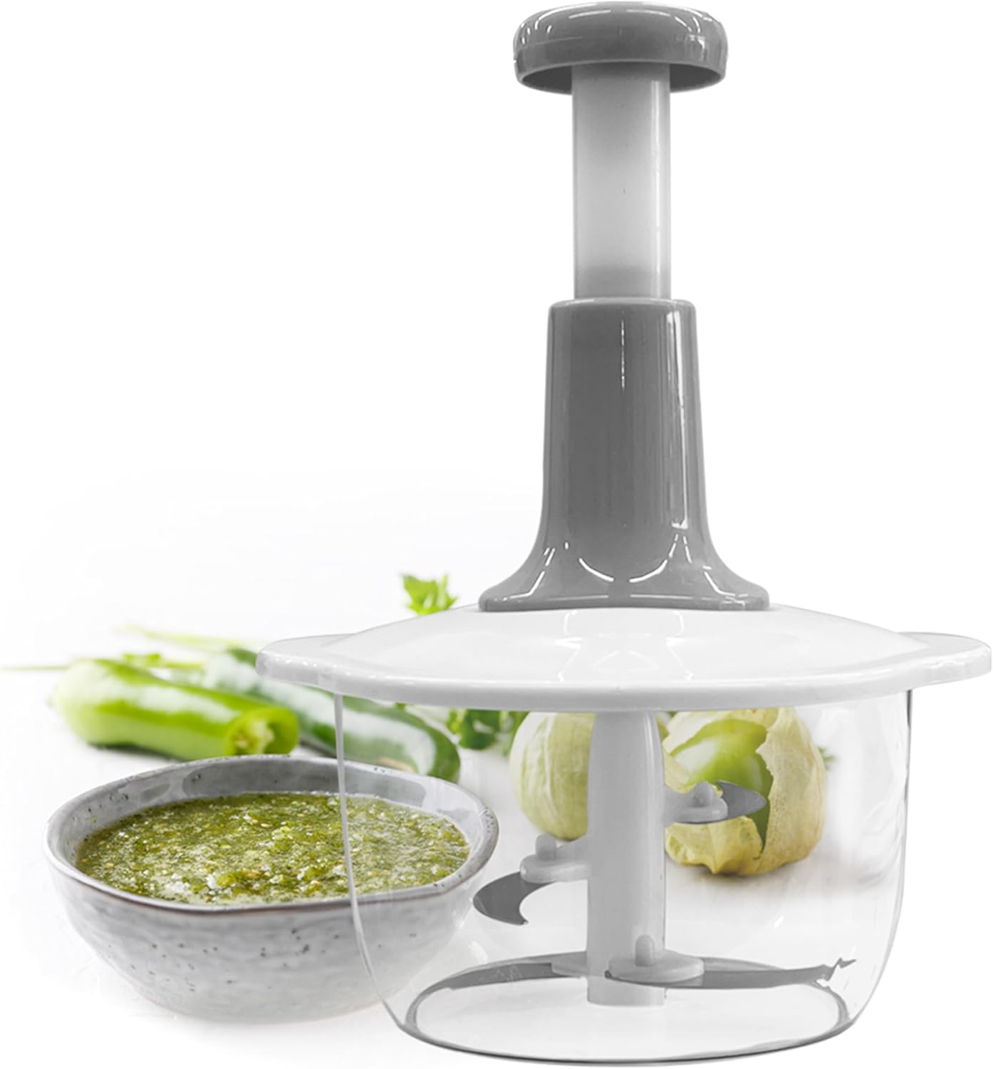 Amazon.com: JS Gourmet Push Vegetable Chopper, Manual Hand Press Food ...