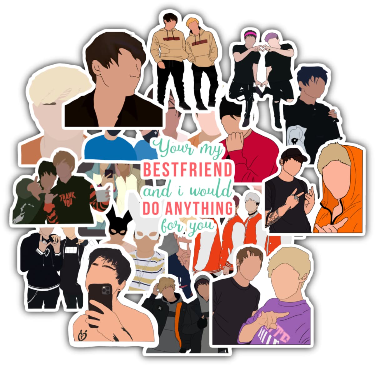 Amazon.com: BOLTSERVE 20 Pcs Stickers Packs Sam Aesthetic and Decal to ...