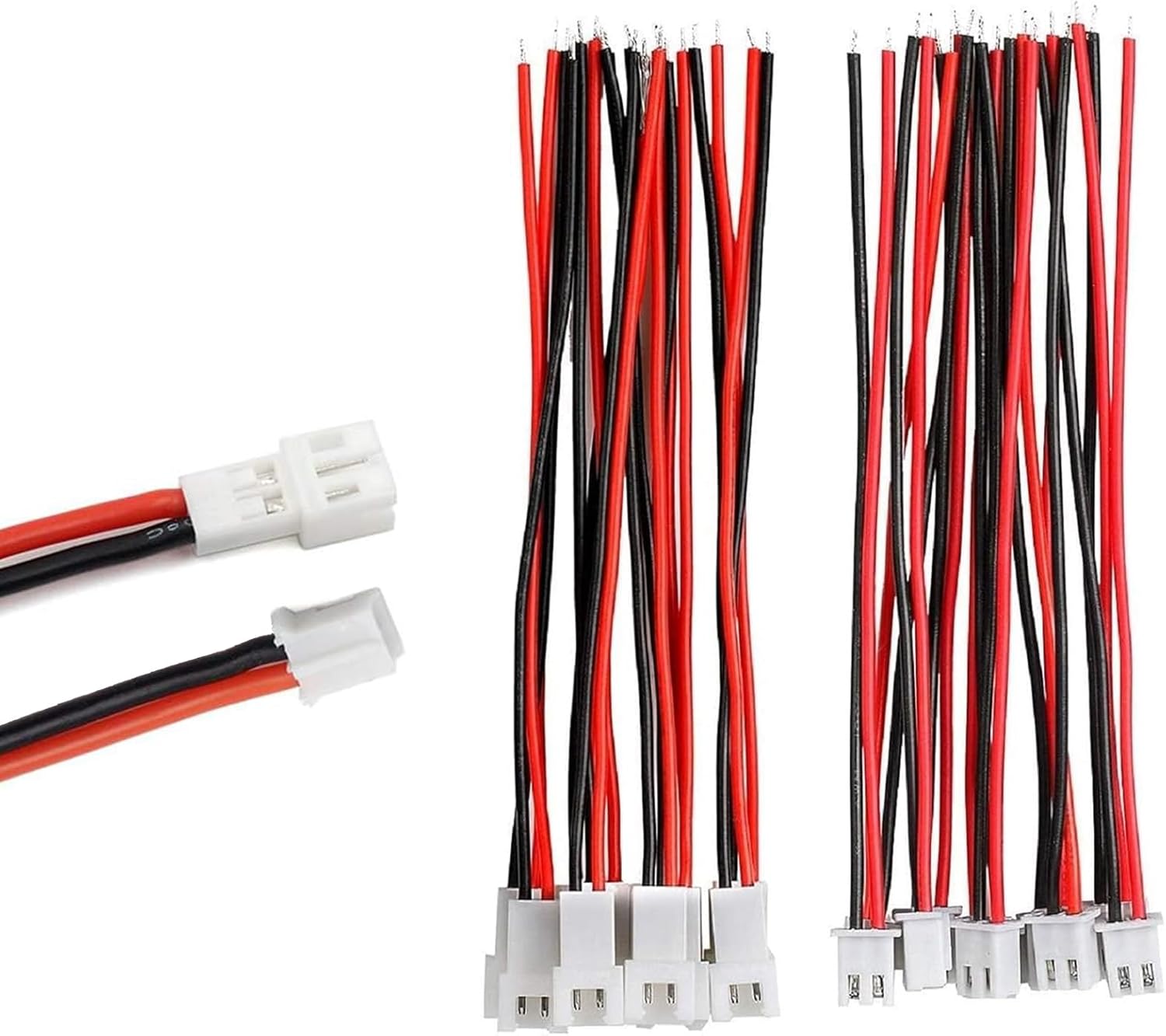 10 Pairs 1.25mm JST 2 Pin Mini Micro Male and Female Connector Plug with 10cm Wire Cable: Amazon ...