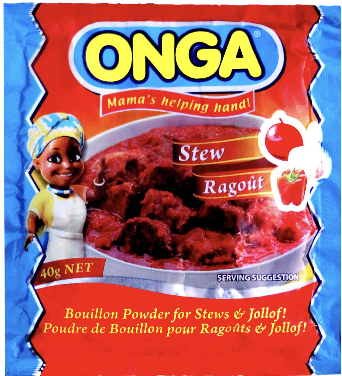 Amazon.com : Onga Stew Seasoning. LARGE SIZE SACHET. Pack of 5. 40G ...