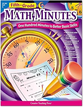 Amazon.com: Creative Teaching Press Math Minutes Book, Grade 5, 0.25 H ...