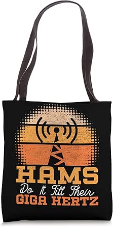 Amazon.com: Ham Radio Operator Morse Code Antenna Radioactivity Tote ...
