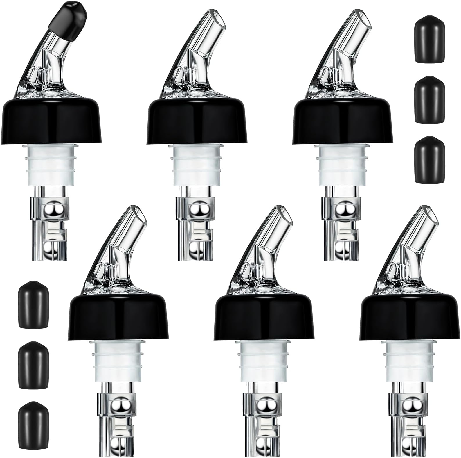 Amazon.com: Automatic Measured Bottle Pourer Spout Liquor Pourers ...