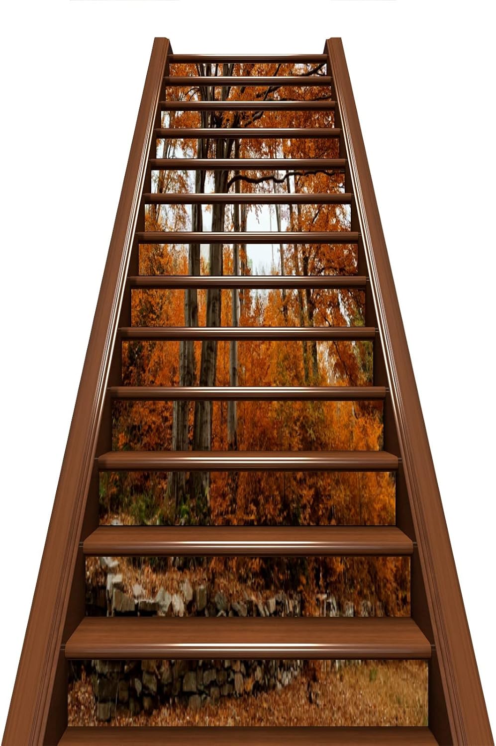 Amazon.com: Fall Leaves Stair Sticker, Peel and Stick Staircase Decals ...