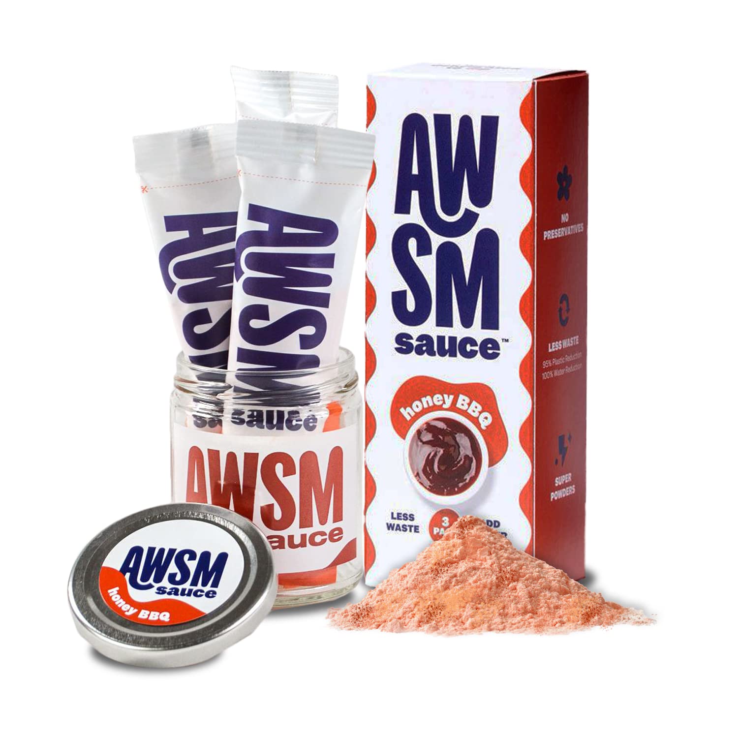 Amazon.com : AWSM Sauce Honey Hickory BBQ Powdered Sauce | Sweet ...