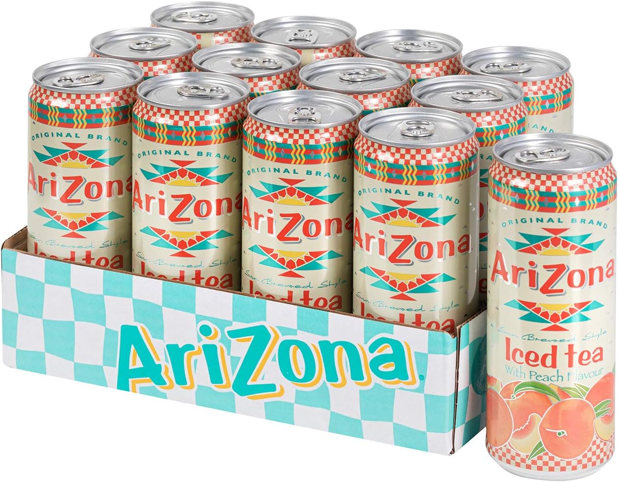 AriZona - Thé Noir Goût Pêche - Pack de 12 Canettes 330 ml - Boisson ...