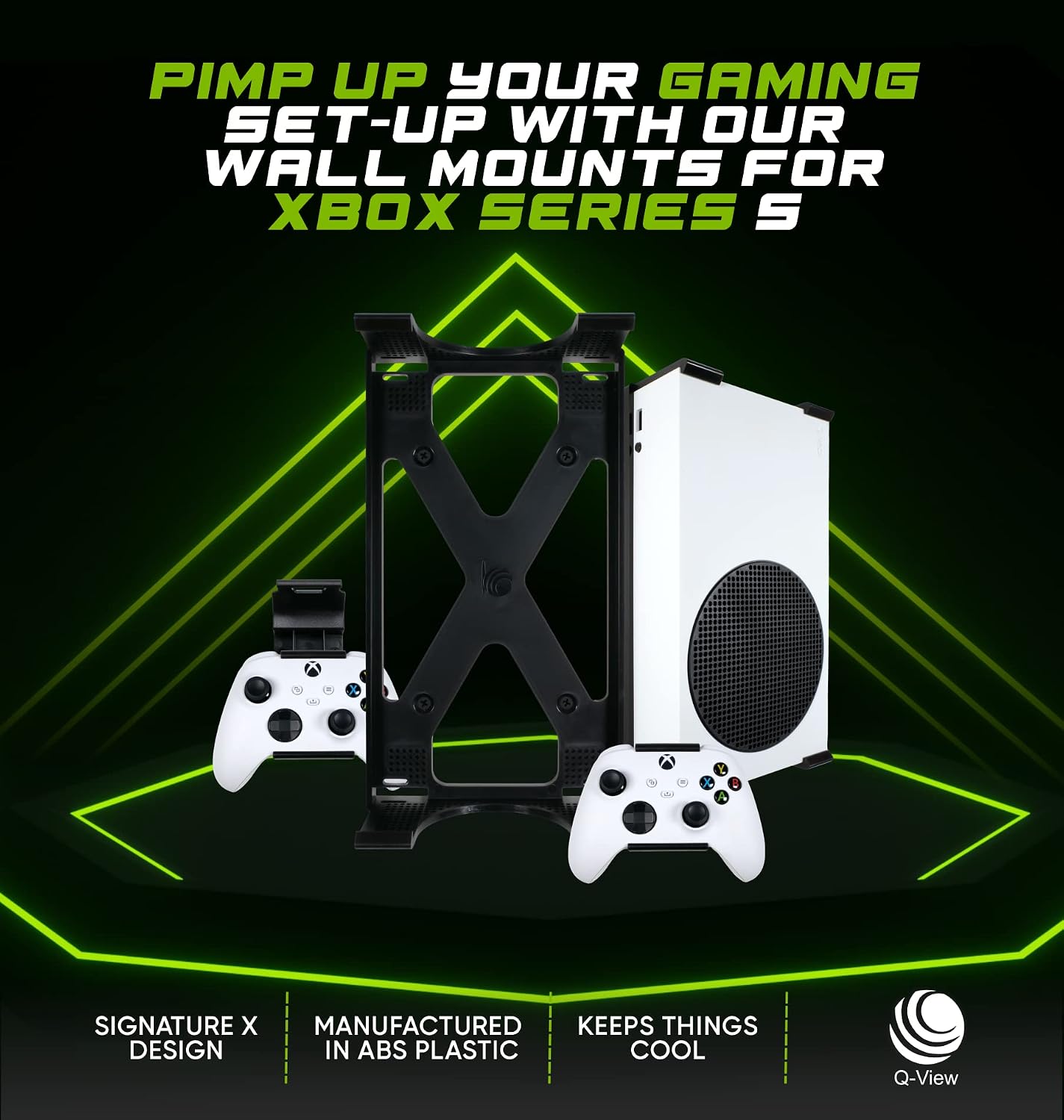 Q-View Xbox Series S Wall Mount & Controllers Wall Mount Bracket Set by ...