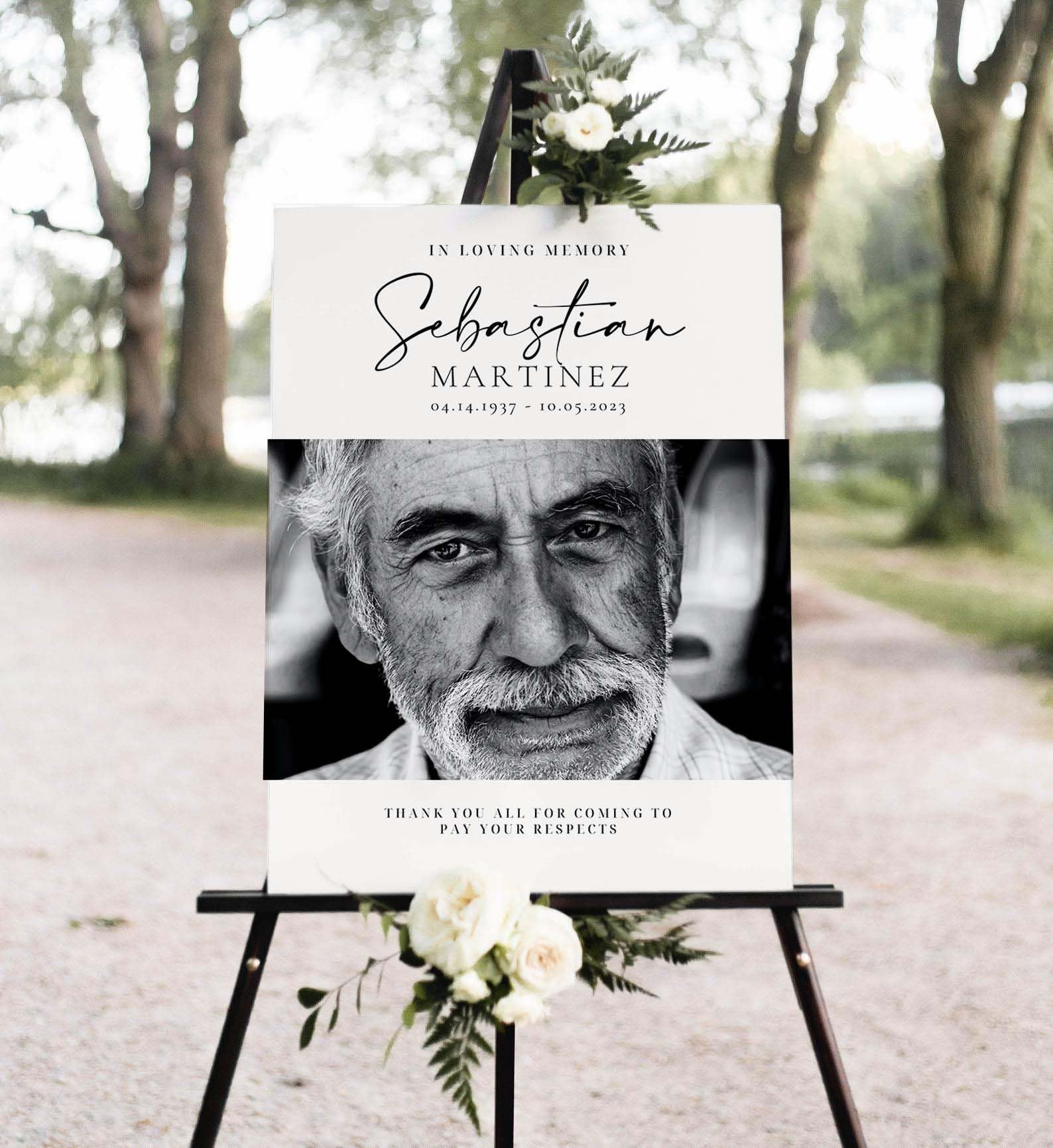 Amazon.com : Funeral Welcome Sign, Memorial Welcome Sign, Funeral Sign ...