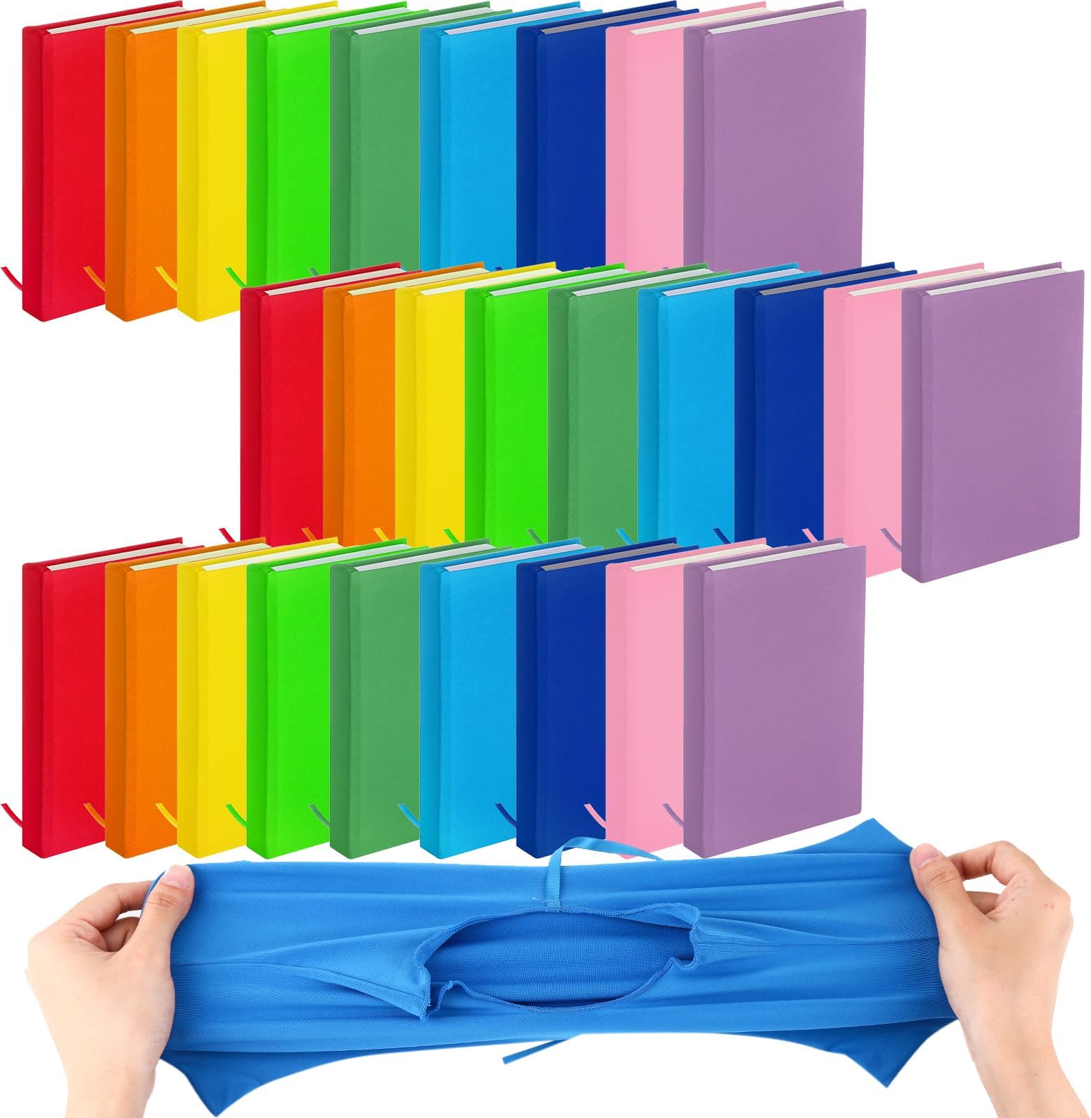 Amazon.com: Colarr 36 Pcs Jumbo Book Covers Stretchable Book Covers 6 x ...