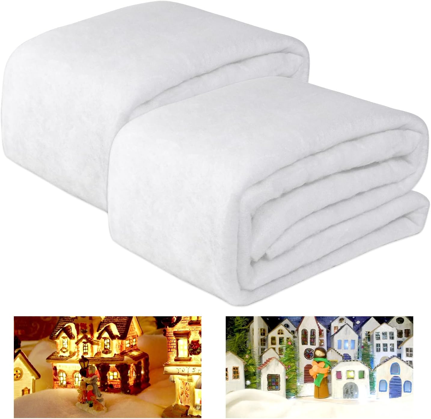 Amazon.com: A AINOLWAY 5 Foot X 9.9 Foot Thickened Christmas Fake Snow ...