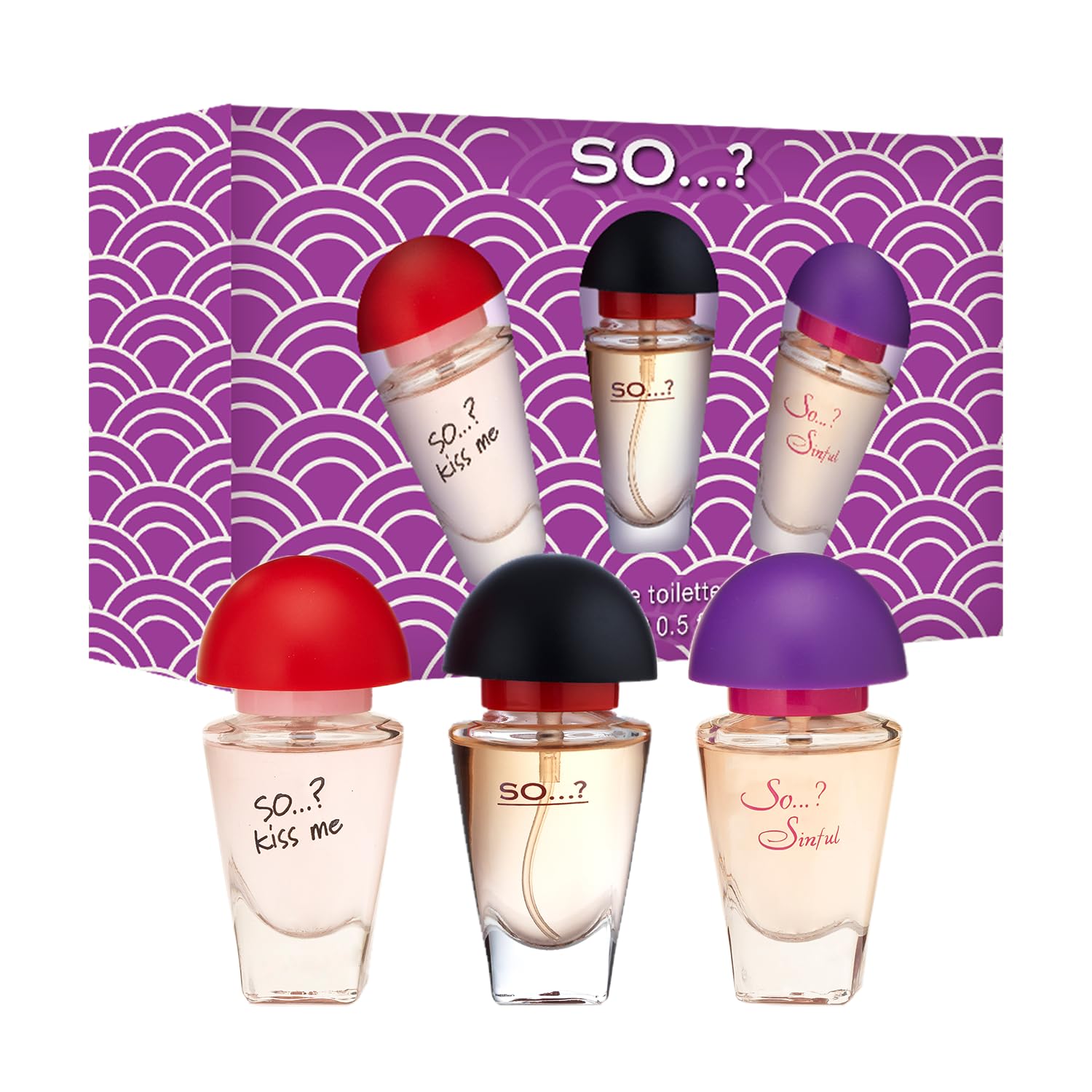 So…? Three for Me Womens Eau de Toilette Perfume Gift Set, Travel Size ...