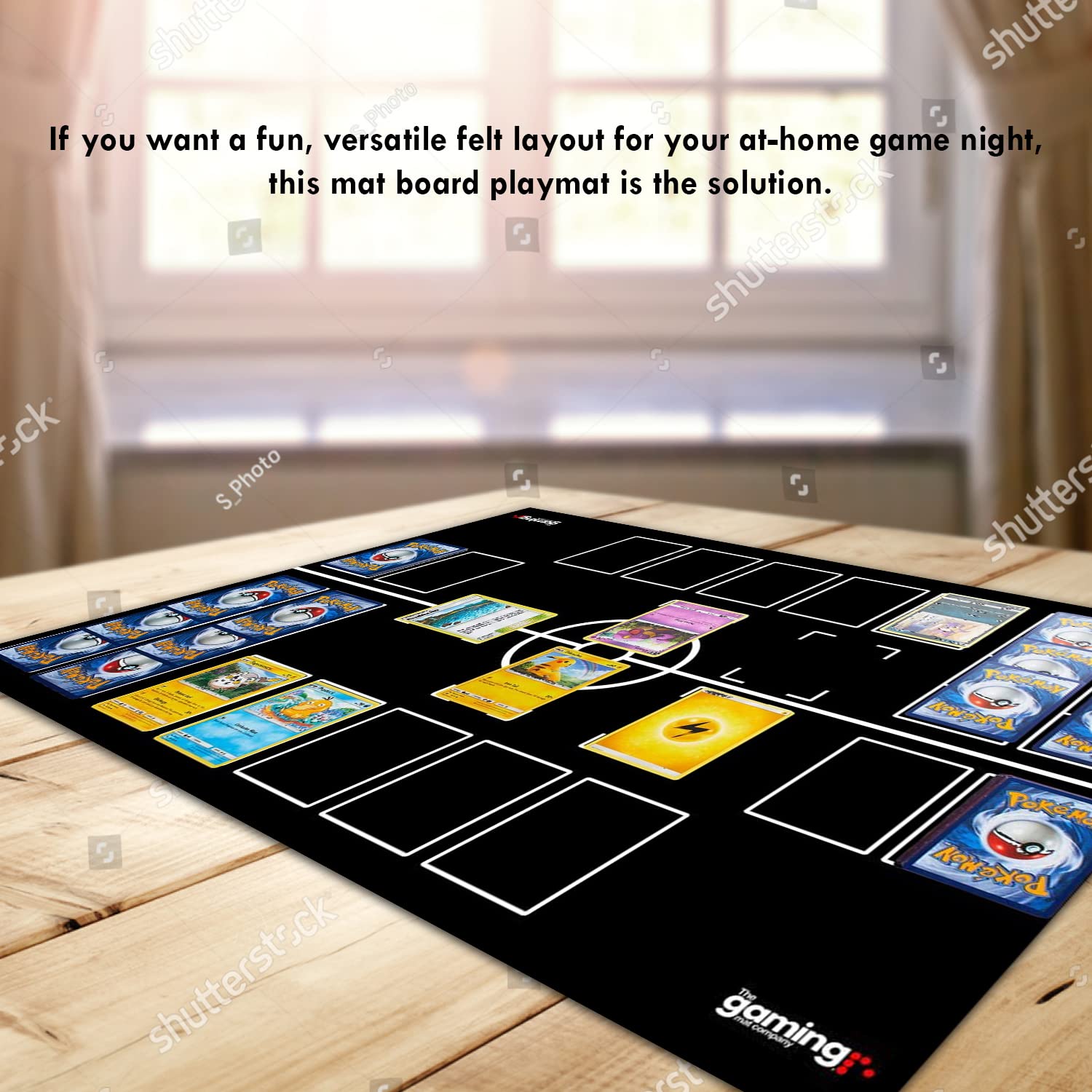 GMC Classic Black & White Pokemon Stadium Mat - 2 Player Compatible ...