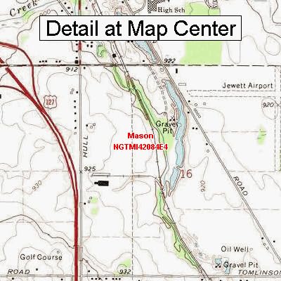 Amazon.com : USGS Topographic Quadrangle Map - Mason, Michigan (Folded ...