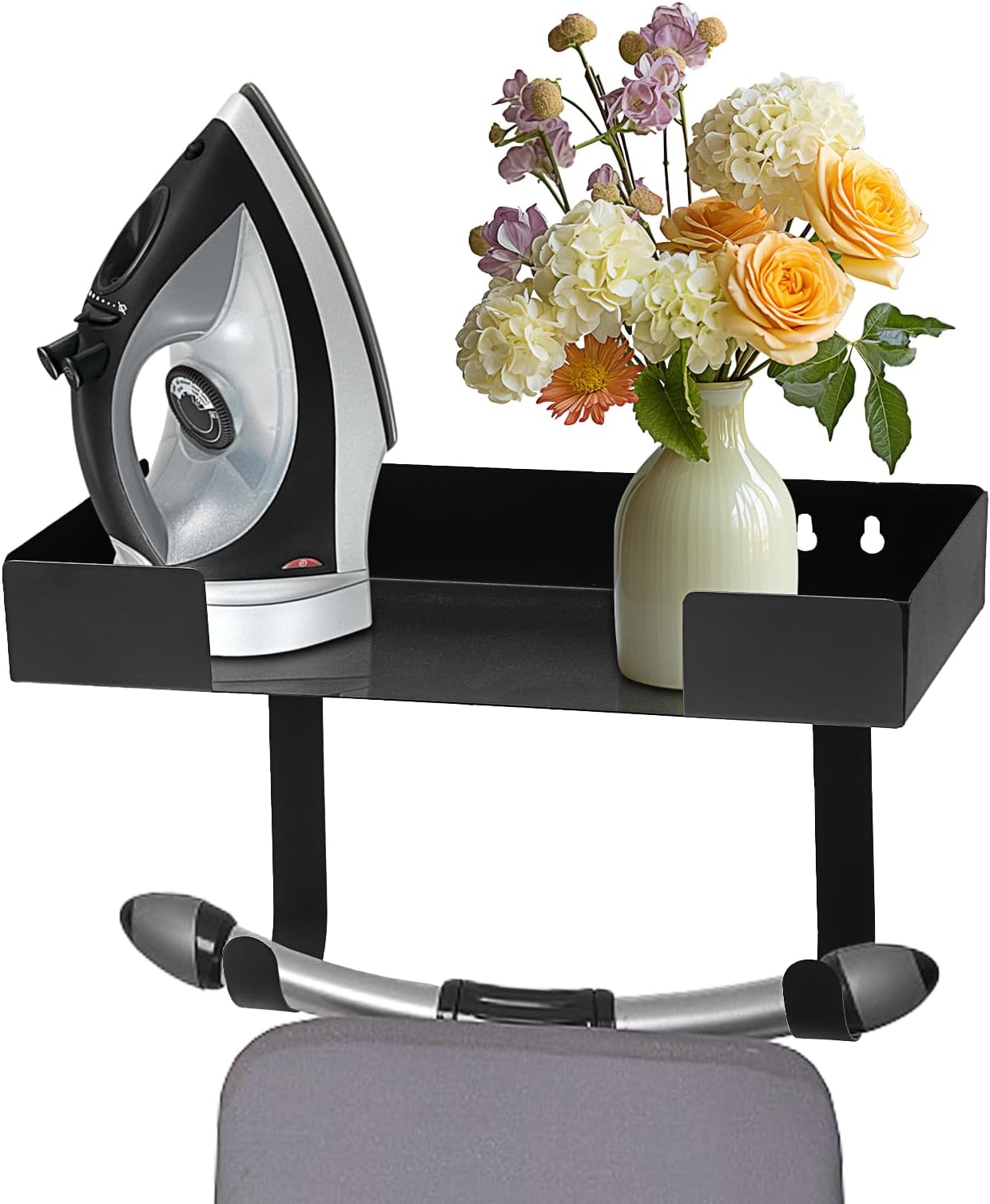 Amazon.com: Maplefield Ironing Board Holder with Shelf – Wall-Mounted ...