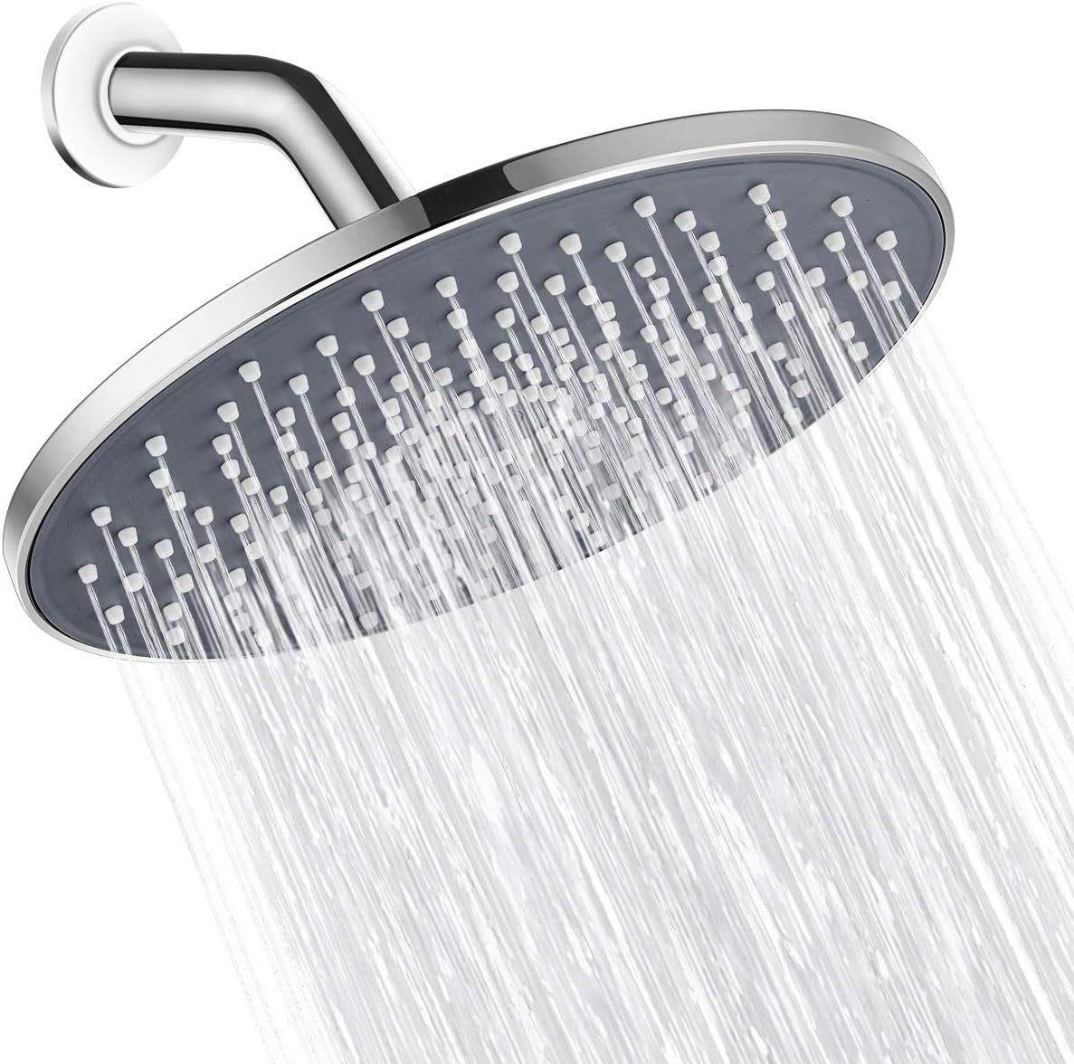 8 Inch Rainfall Shower Head by WaterPoint - Large High Pressure Water ...
