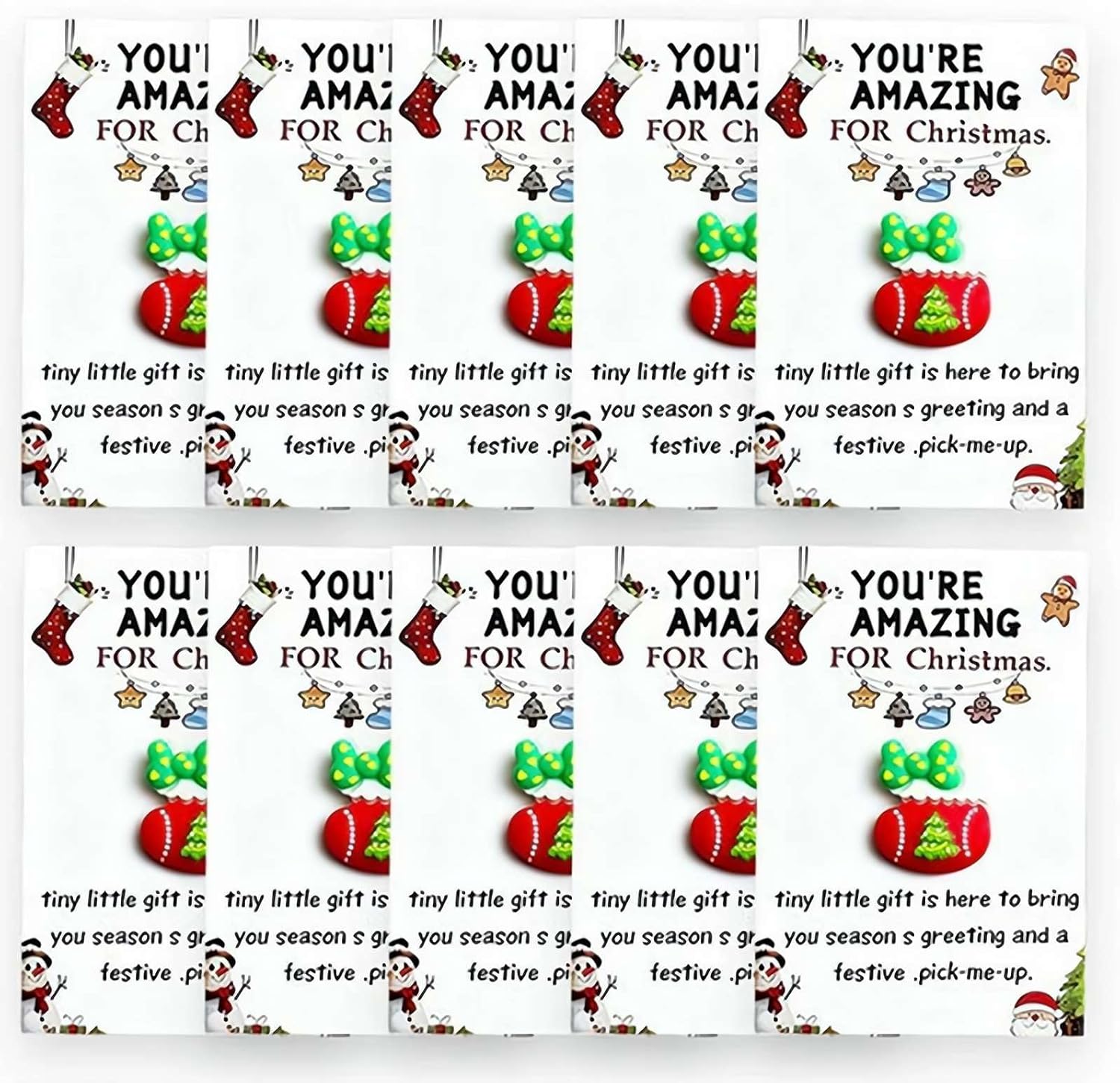 Amazon.com : Christmas Series Holiday Cards,10PCS Little Pocket Hug ...