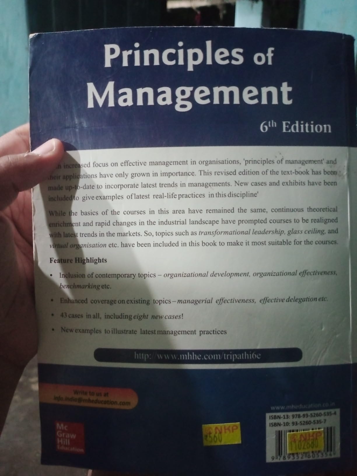 Buy Principles of Management | 6th Edition Book Online at Low Prices in ...