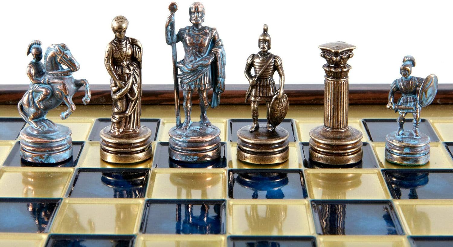 Amazon.com: Manopoulos Greek-Roman Army Chess Set - Blue & Copper ...