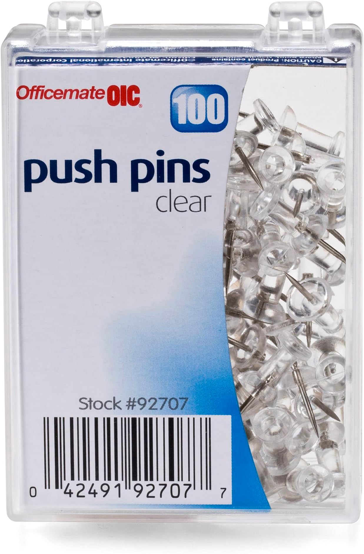 Amazon.com: The Hillman Group 532691 Clear Push Pins, 40-Pack : Office ...
