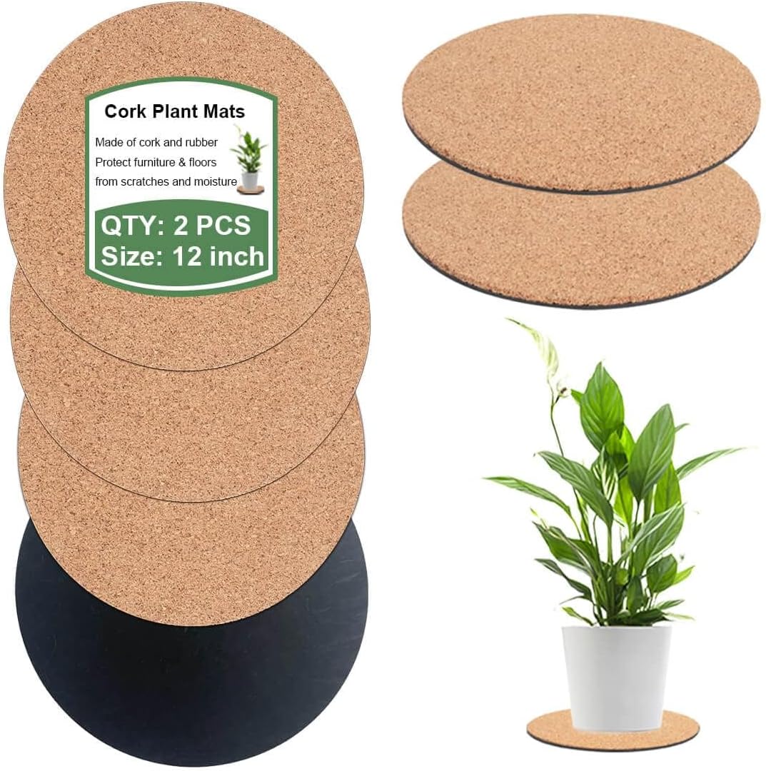 Amazon.com: FUNSUEI 5 PCS 12 Inch Cork Plant Mat, Round Cork Plant ...