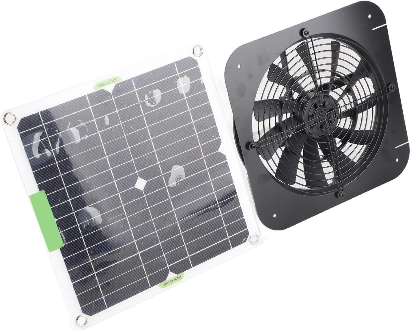 Solar Powered Fan, 100W 18V Solar Panel Waterproof with Solar Exhaust ...