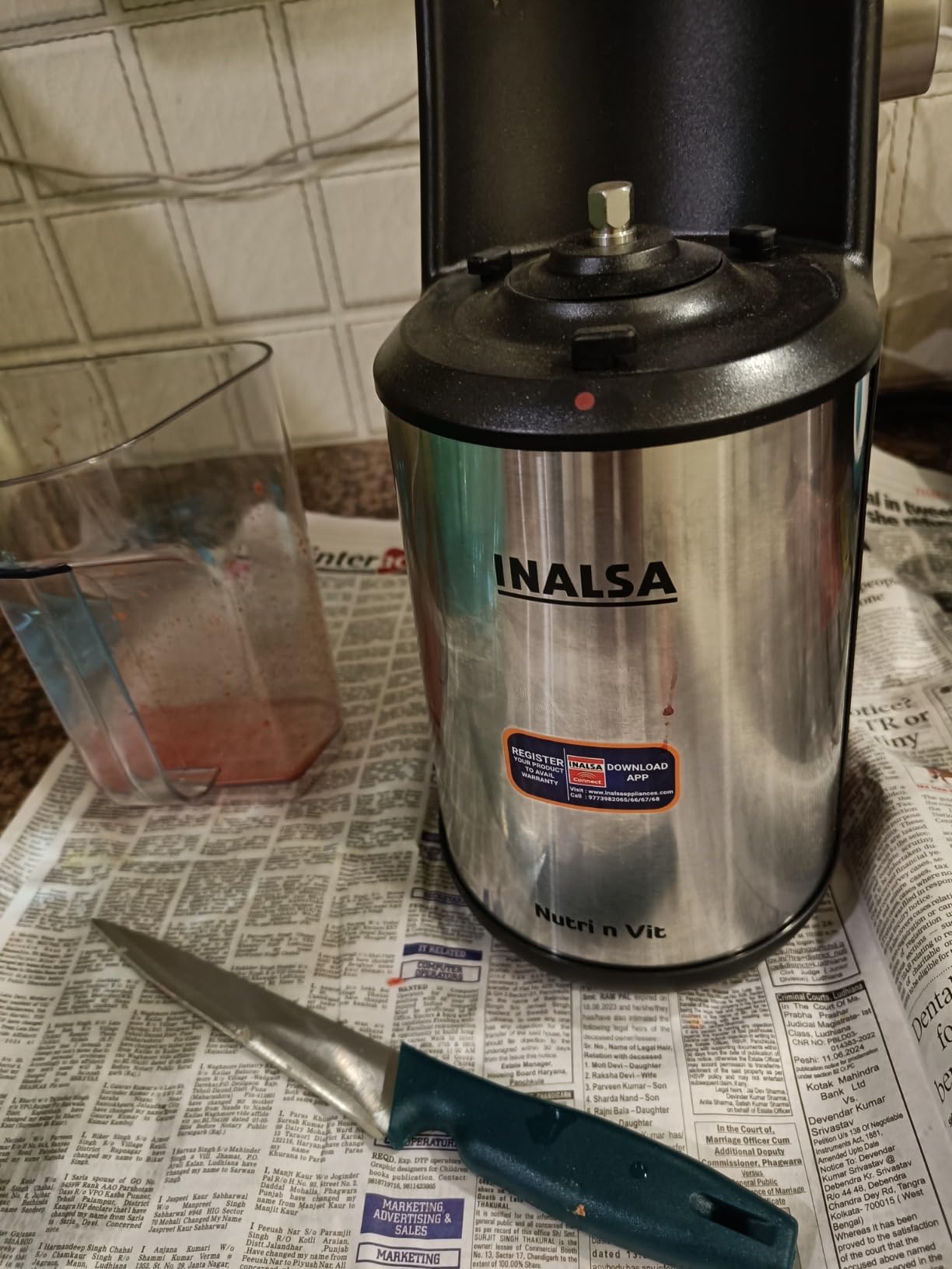 Buy INALSA Mixer Grinder Jazz Pro -550W with 3 Stainless Steel Jars| 30 ...