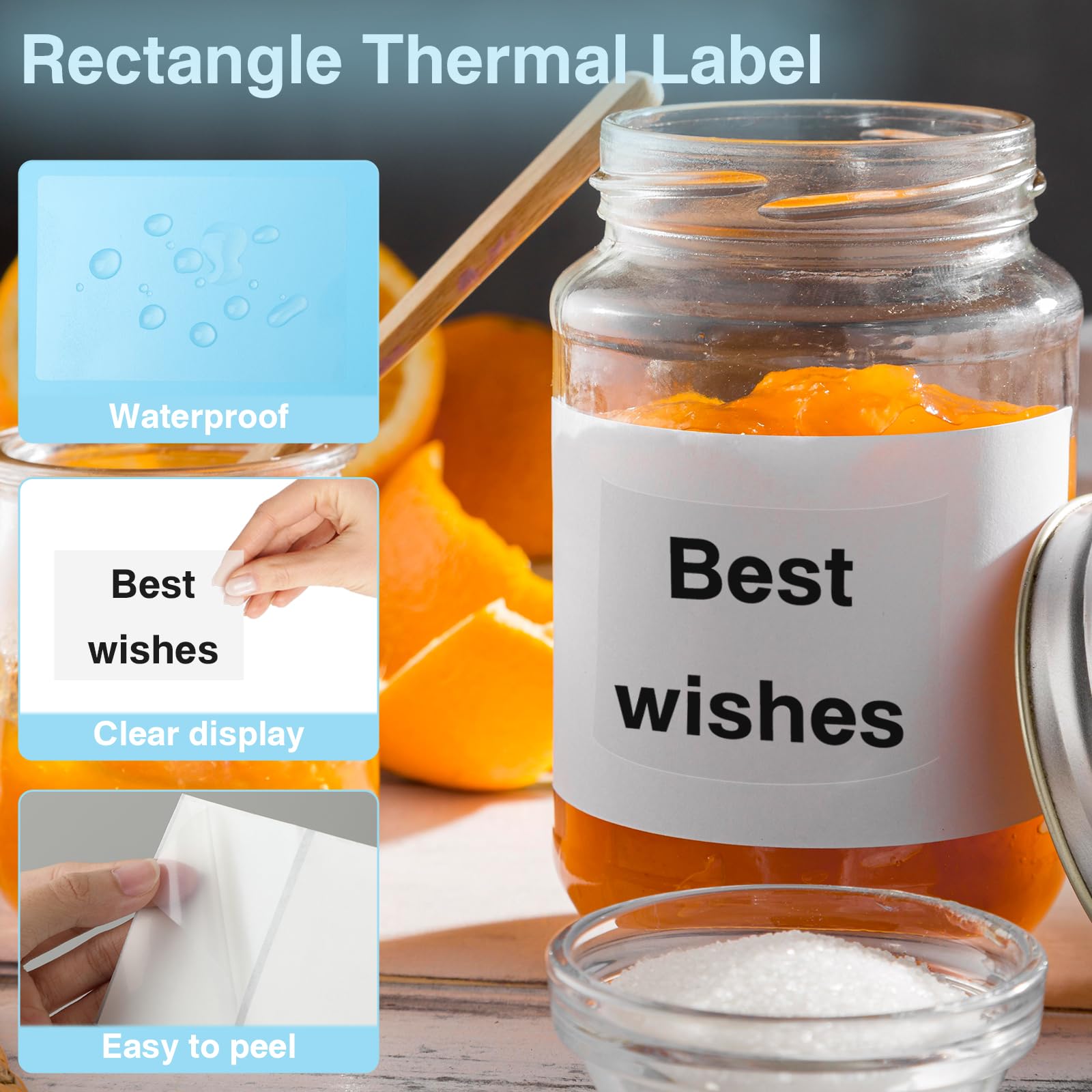 Snapklik.com : P130 PM-246S 300pcs 4" X 2" Transparent Thermal Labels